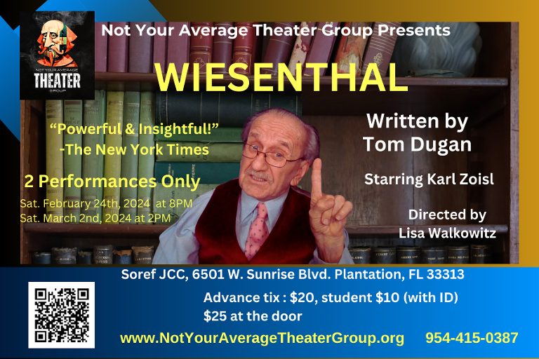 Soref JCC - A Play About Simon Wiesenthal